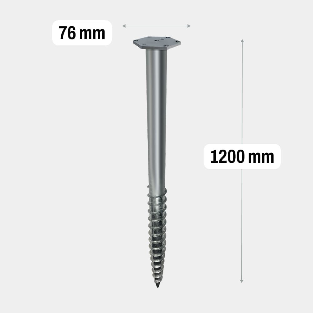 Sraigtinis polius M 76X1200mm - Bebetono